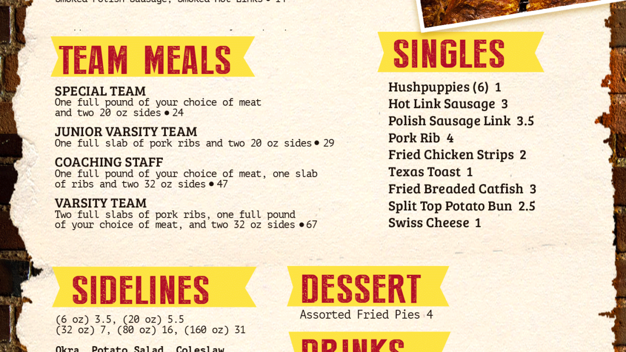 Menu | Pigskins